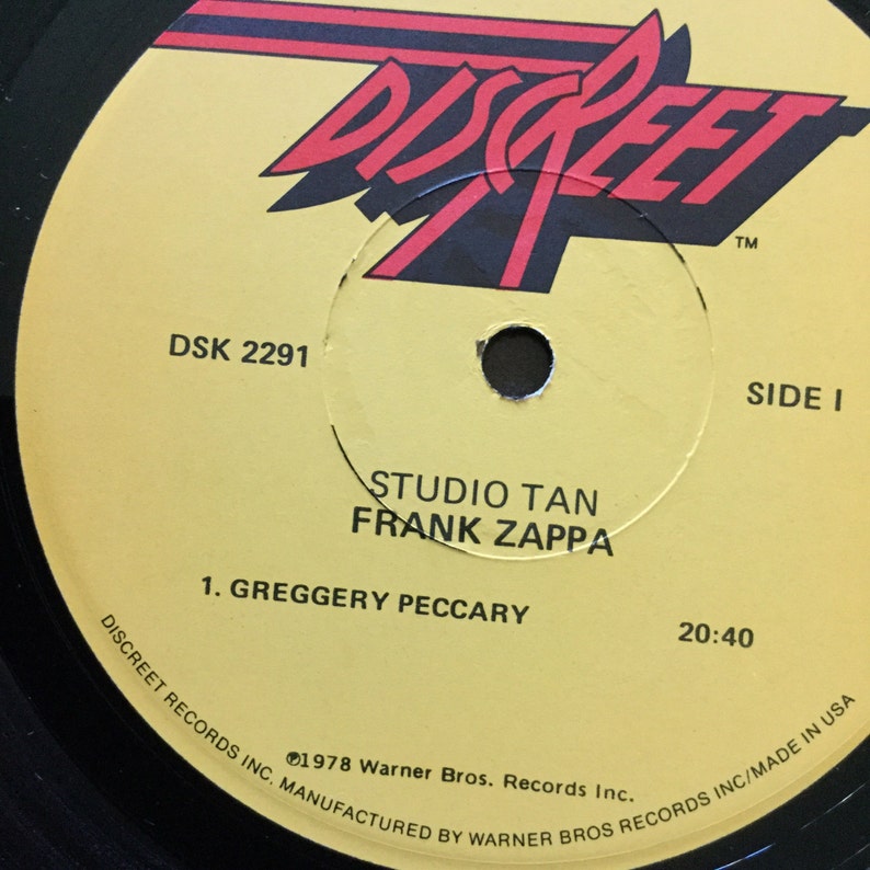 Frank Zappa Studio Tan Discreet Records | Etsy