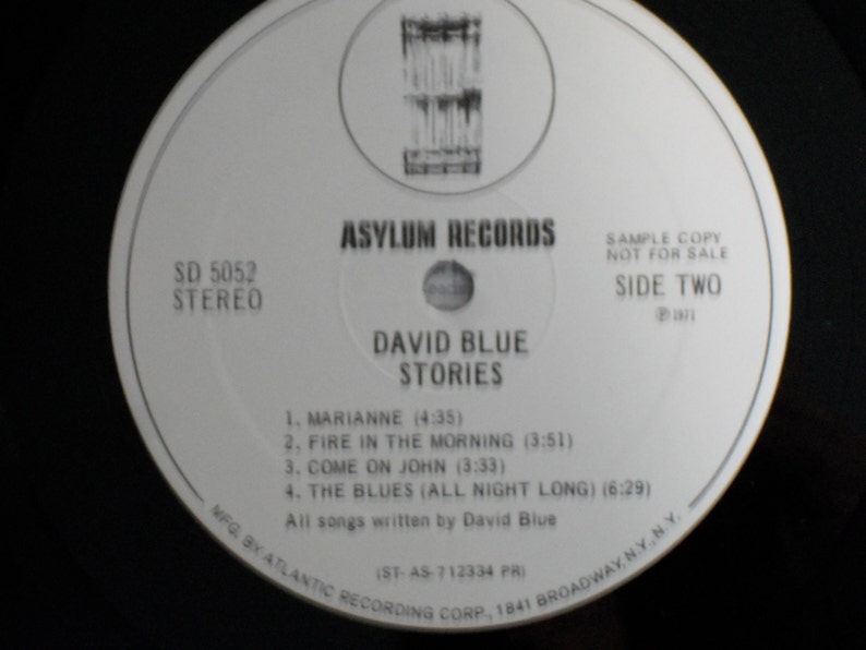 David Blue Stories 1972 Asylum Records Actor Folk Greenwich | Etsy