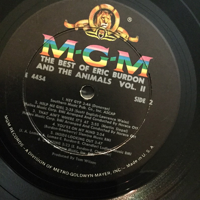 Eric Burdon and the Animals the Best of Volume 2 1967 MGM - Etsy