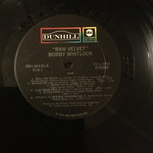 Bobby Whitlock Raw Velvet Solo Project Right After Layla With - Etsy