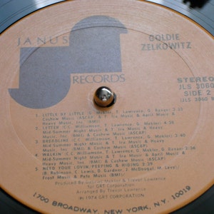 Goldie Zelkowitz Solo Genya Raven on Janus Records Rare 1974 Goldie and ...