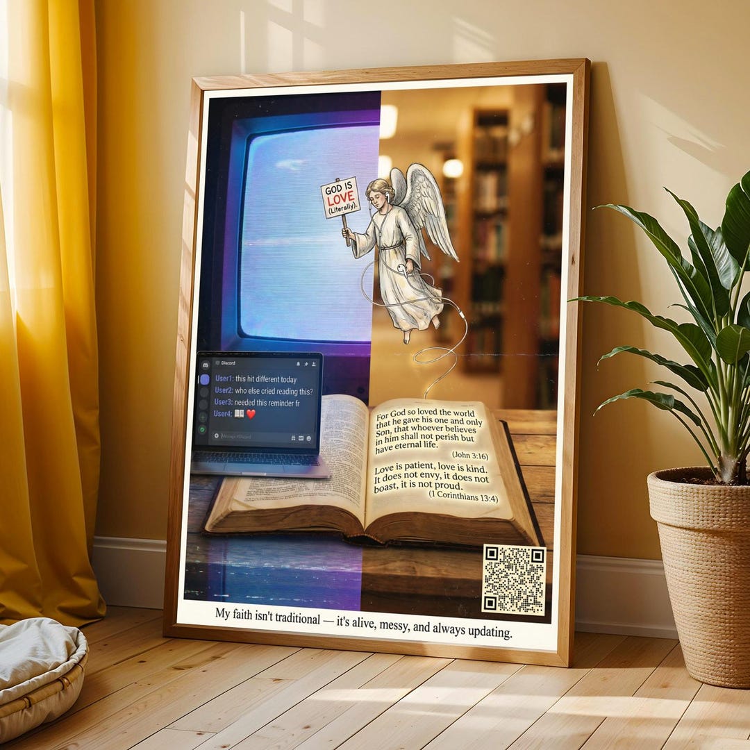 Discord Bible Study Art Print – Modern Christian Digital Decor (digital ...