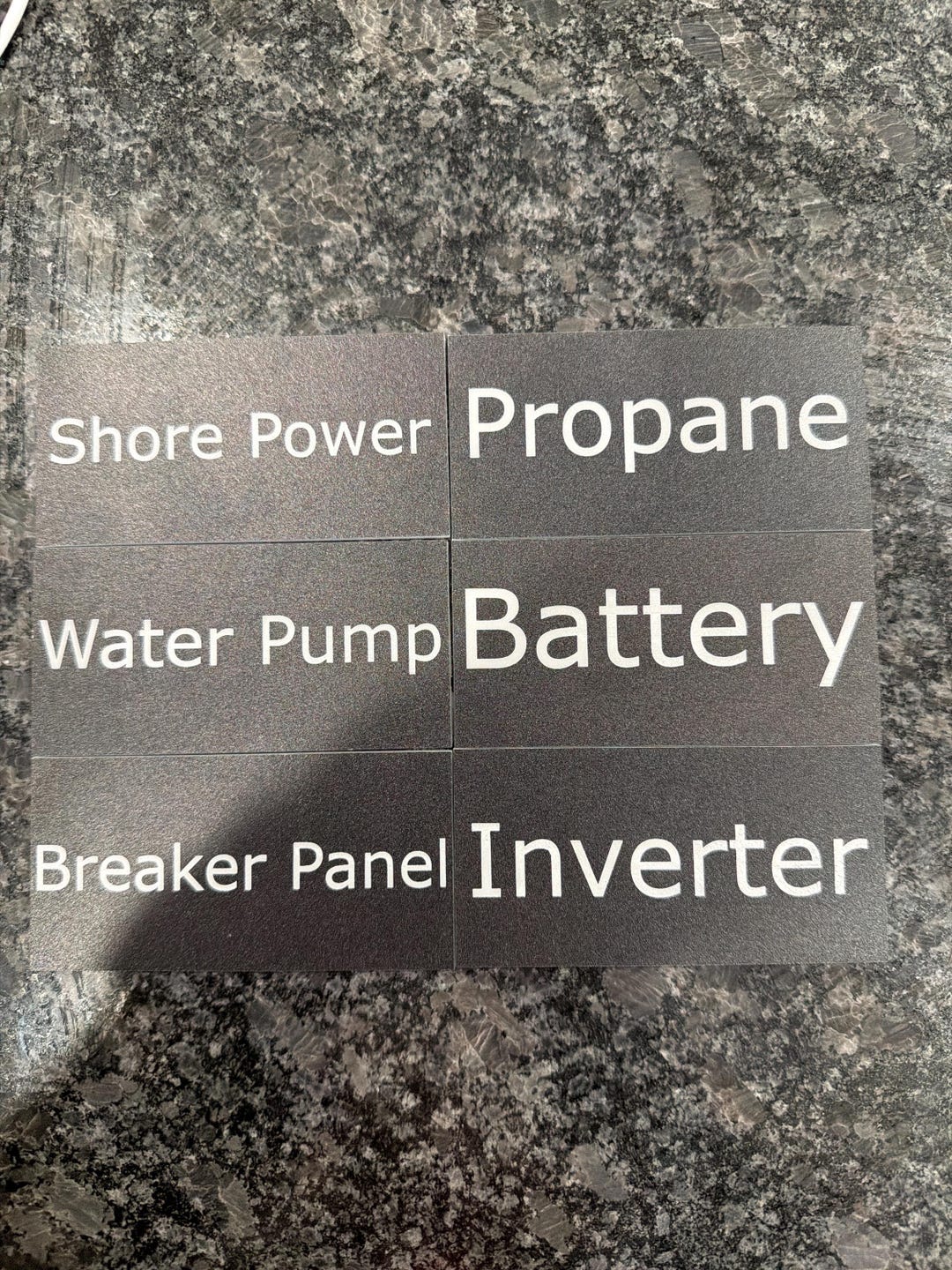 Rv/camper Component Labels – Acrylic System Labels With Adhesive ...