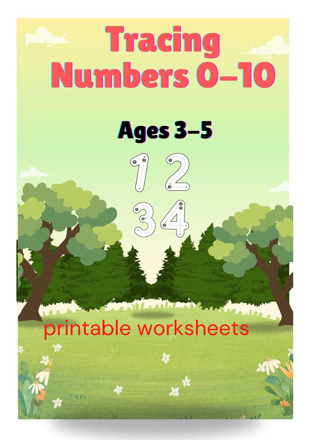 Tracing & Writing Numbers 0–10 for Kids Preschool Number Tracing ...