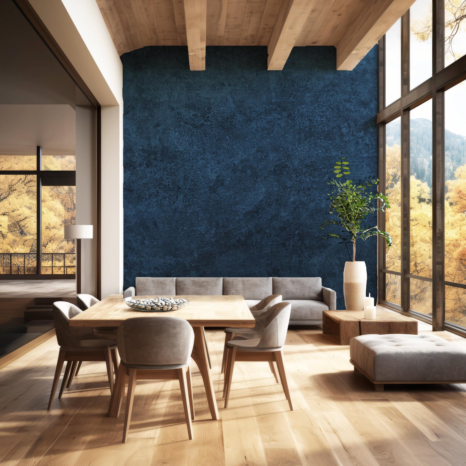 Navy Dark Blue Backdrop Concrete Texture Wallpaper, Peel and Stick ...