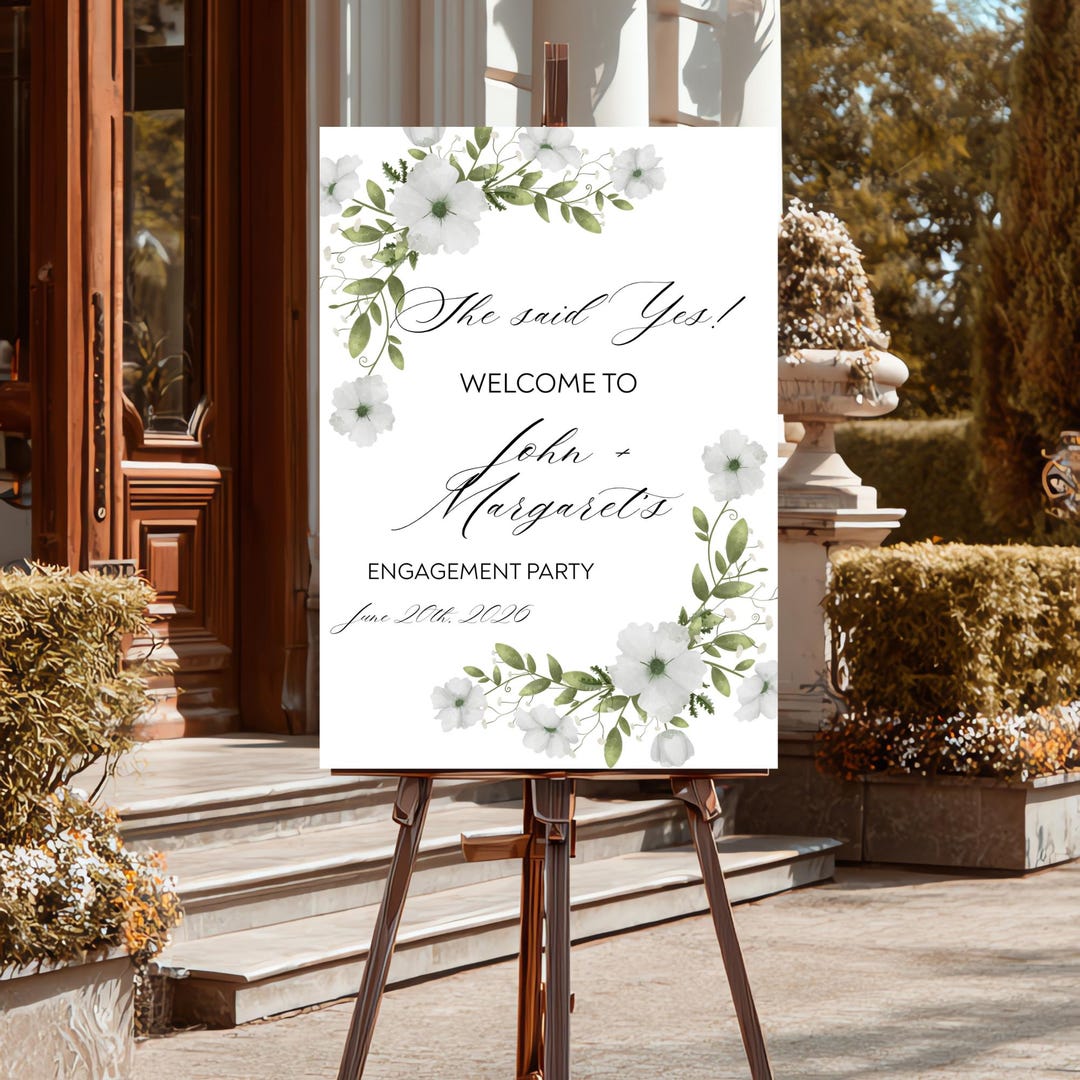 Wedding Welcome Party Sign, Engagement Party Sign, Engagement Party ...