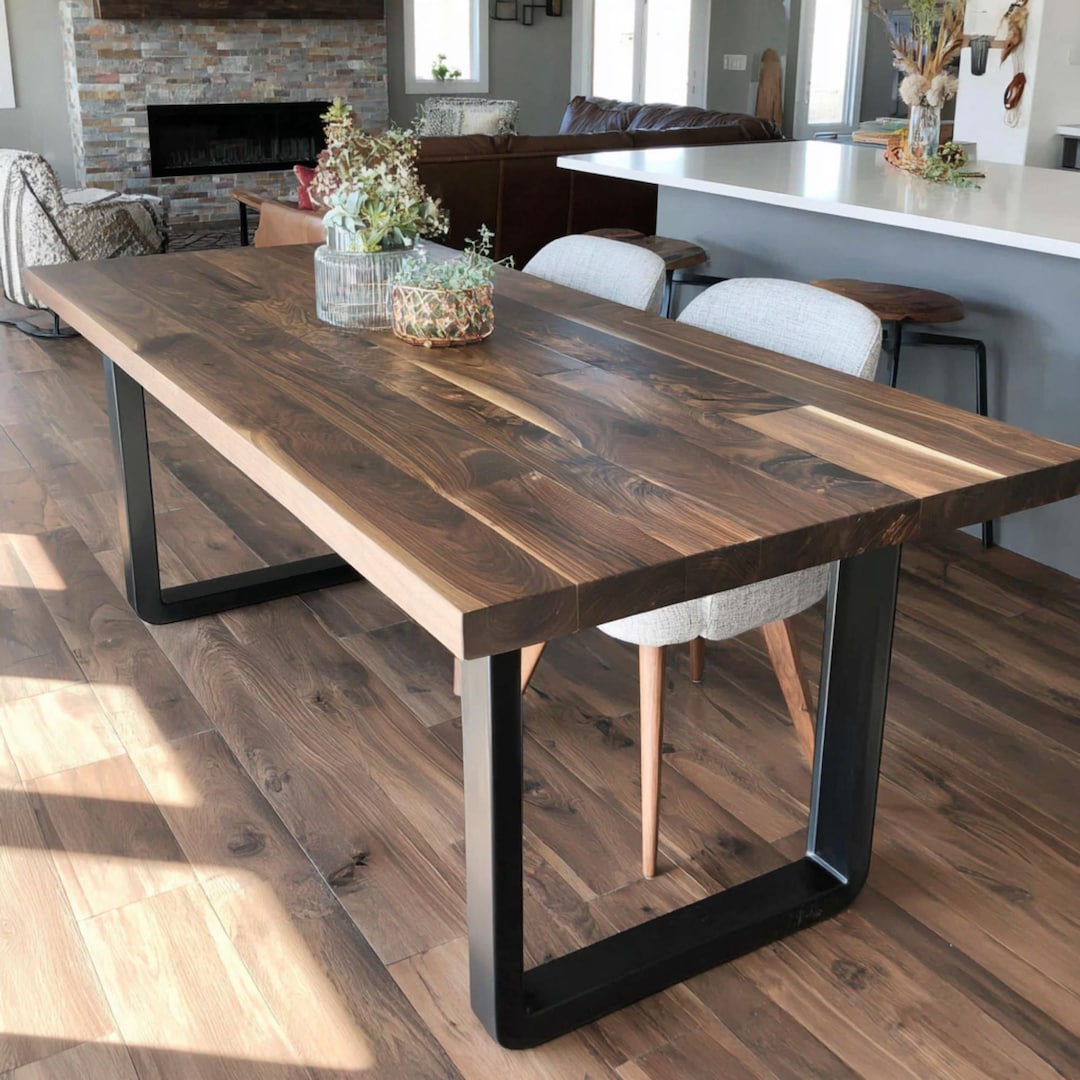 Solid Wood Dining Table, Handmade Table, Custom Size Wooden Table ...