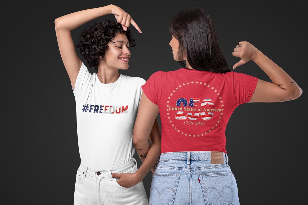 Americas 250th Anniversary Women’s Patriotic T-shirt, Comfortable Tee ...