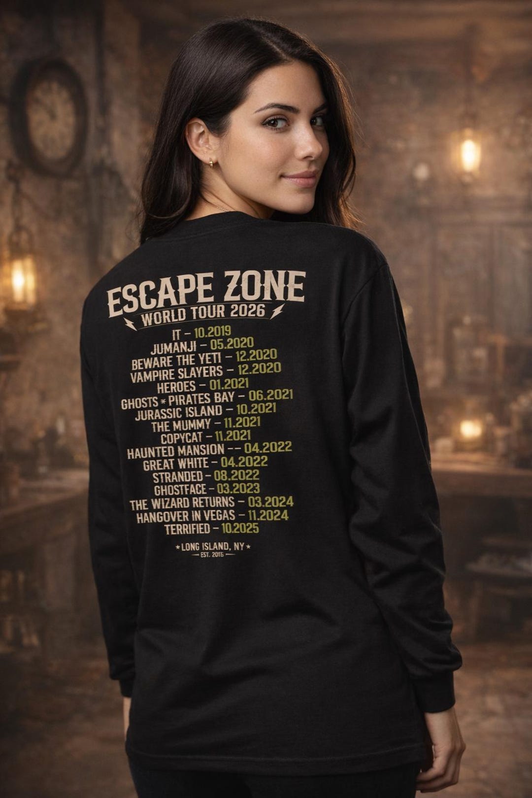 Escape Zone World Tour 2026 Long Sleeve Shirt | Escape Room Fan Gift - Etsy