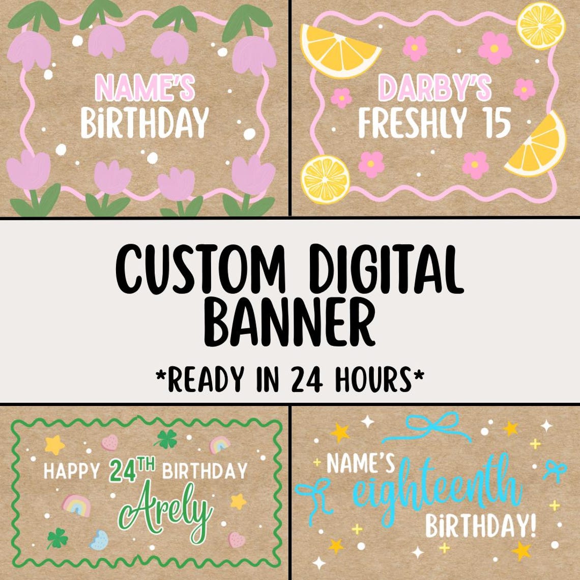 Custom Banner Template - Ready in 24 Hours - Etsy