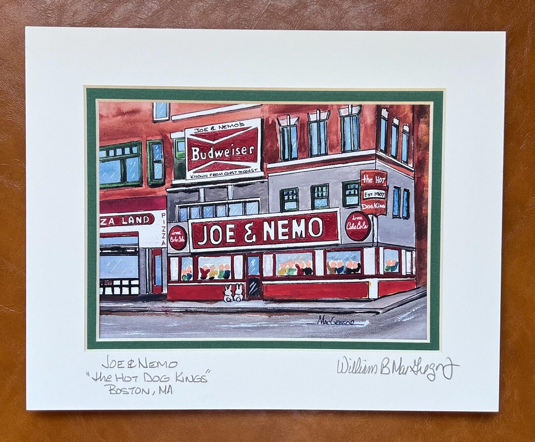Joe and Nemos Hot Dog Stand, Scollay Square, Boston, MA Art Print From ...