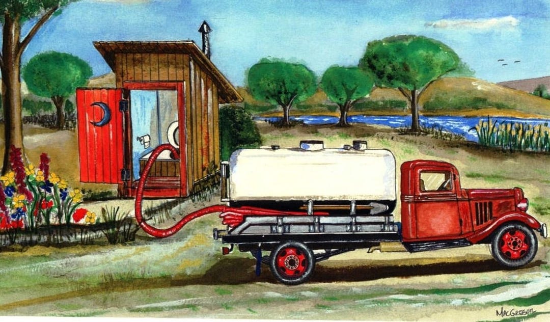 Septic Truck Art Print From Original Painting by William B. Macgregor ...