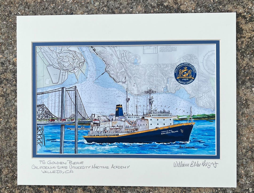 TS Golden Bear of CSU Maritime Academy. Art Print From Original ...