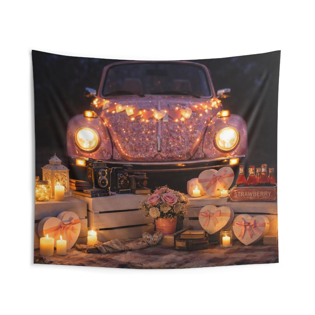Volkswagen Valentines Day Romantic Photo Booth Backdrop Indoor Wall ...