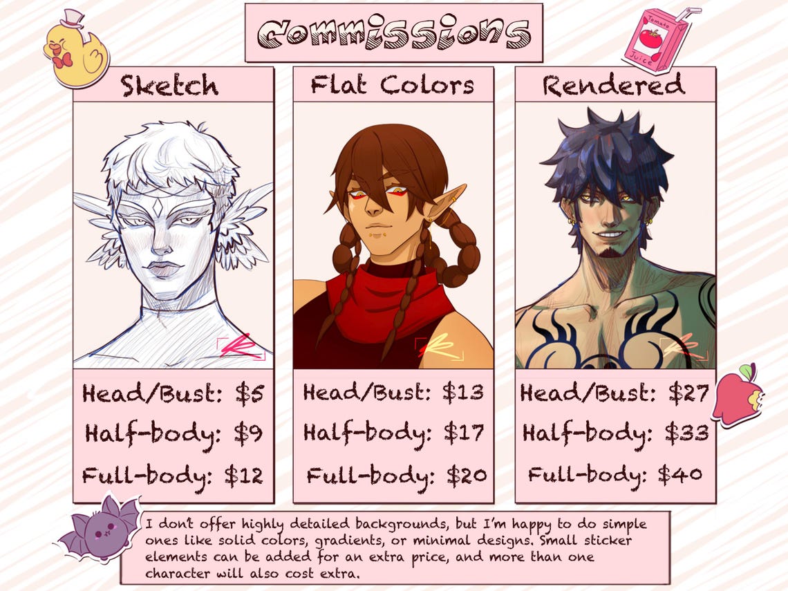 Digital Art Commission | Dnd OC | Fanart | Fantasy Art - Etsy UK