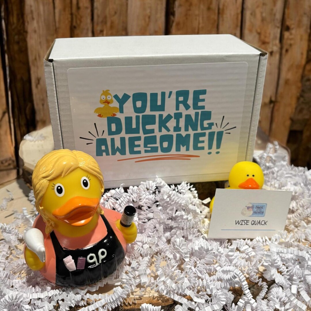 Hair Stylist Rubber Duck Gift Box – Hairstylist Gift, Salon Decor ...
