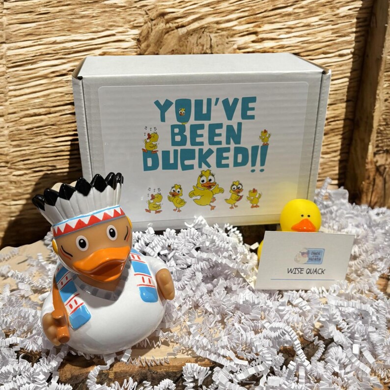 Native American Chief Rubber Duck Gift Box – Tribal Inspired Duck ...