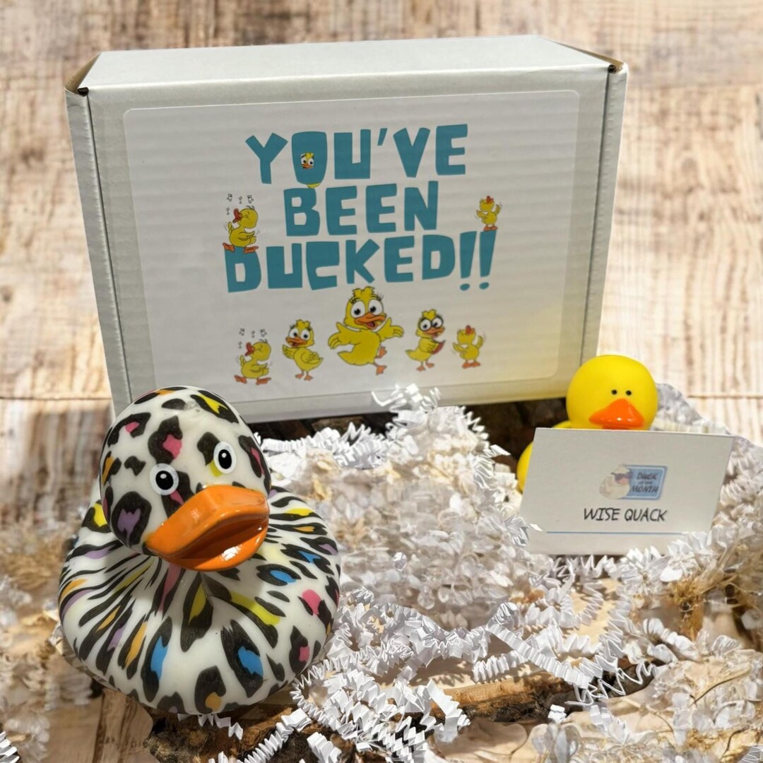 Snow Leopard Rubber Duck Gift Box – Wildlife Duck, Animal Lover Gift ...