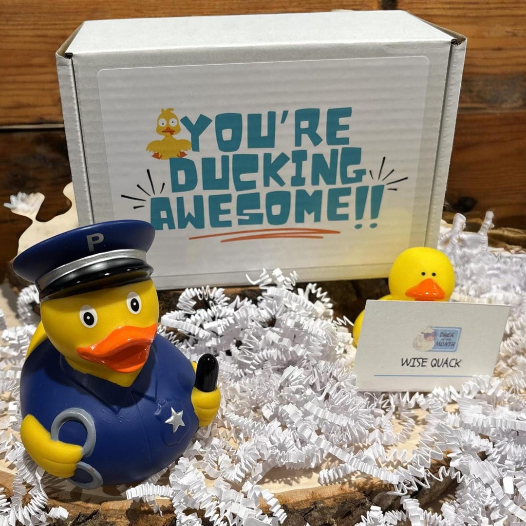Patrol Cop Rubber Duck Gift Box – Police Officer Gift, Law Enforcement ...