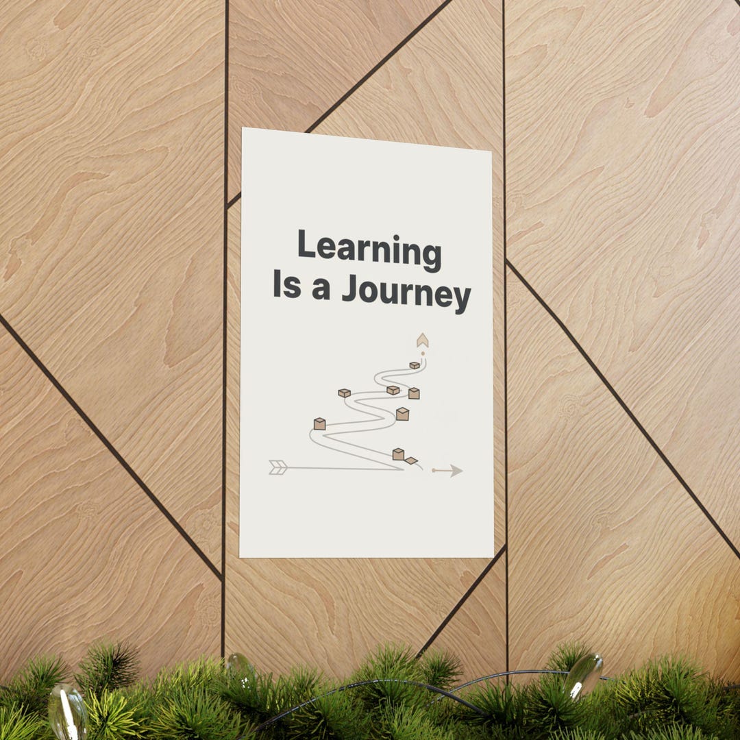 Learning is a Journey Poster - Classroom Inspiration Wall Art - Etsy
