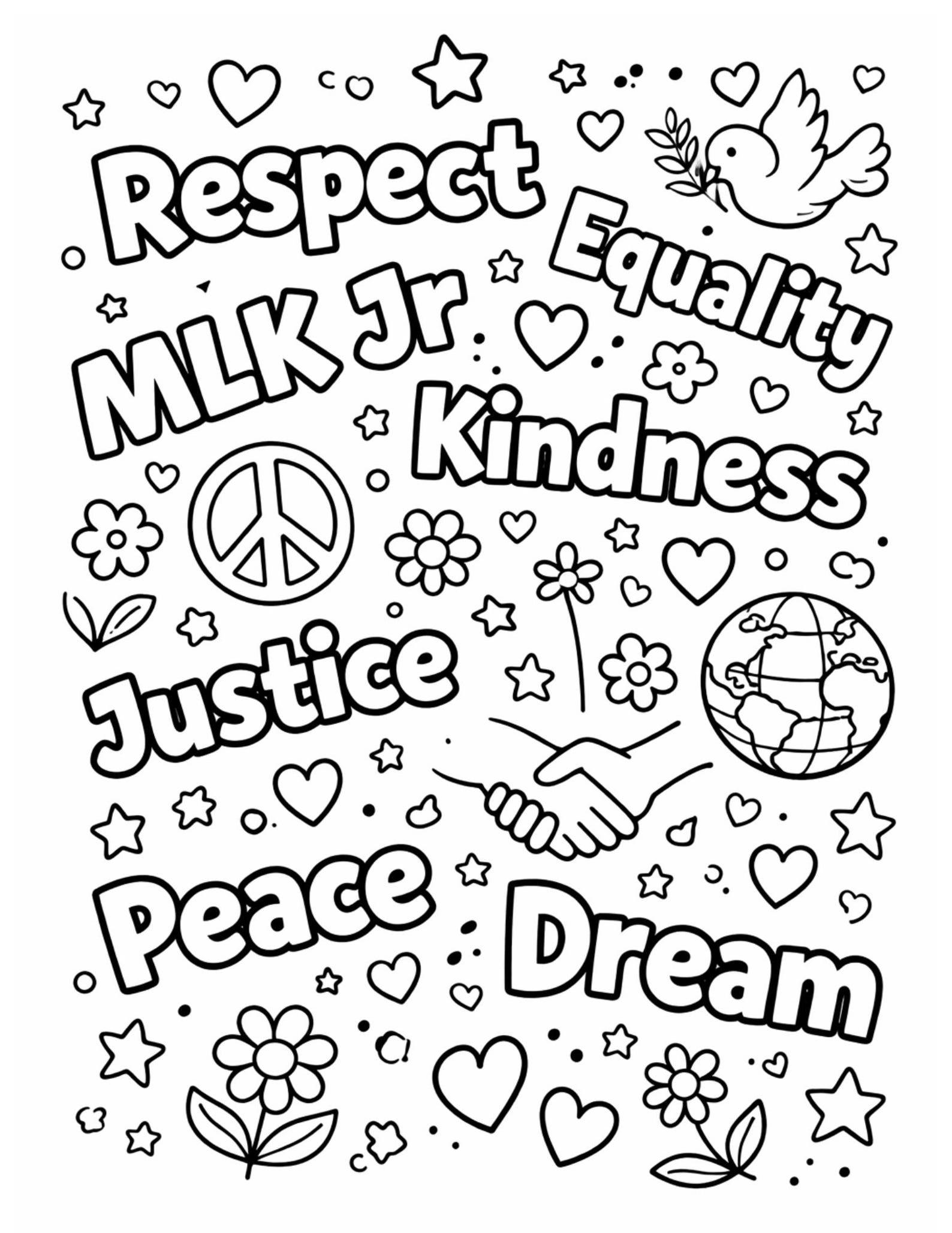 Martin Luther King Jr Coloring Page | MLK Day Activity | Printable ...