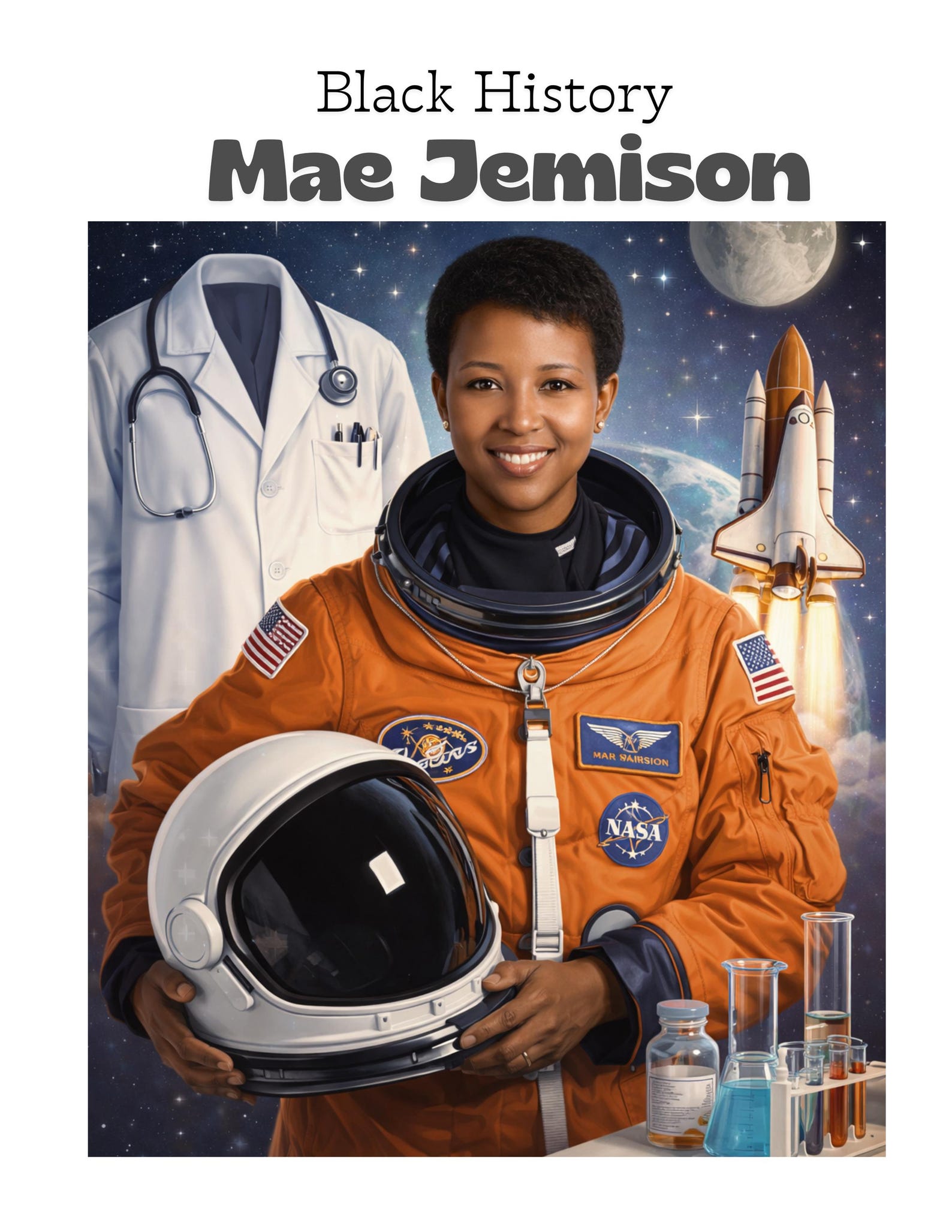 Mae Jemison Preschool Black History Month Lesson | Astronaut & Dream ...