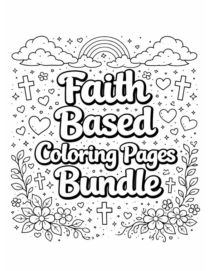 Faith Based Coloring Pages Bundle | Christian Coloring Sheets ...