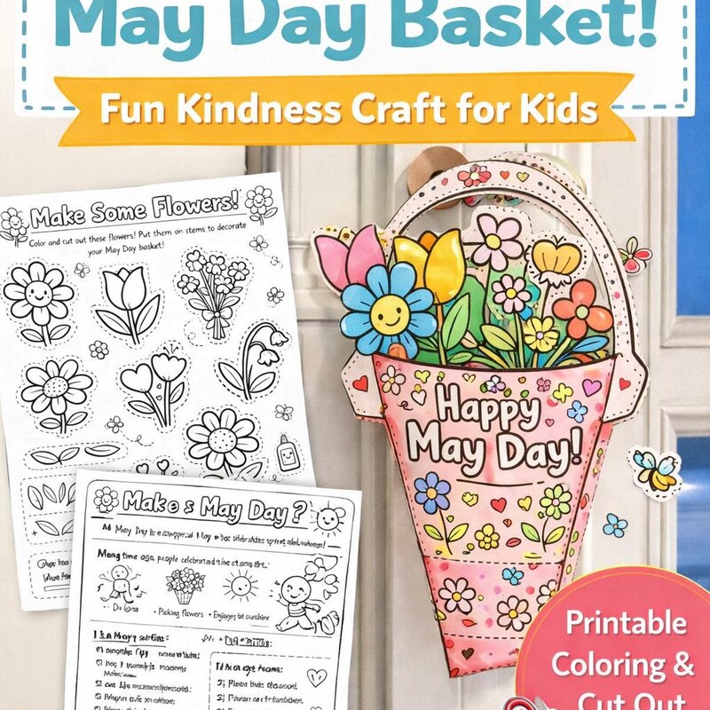 May Day Basket Printables - Etsy
