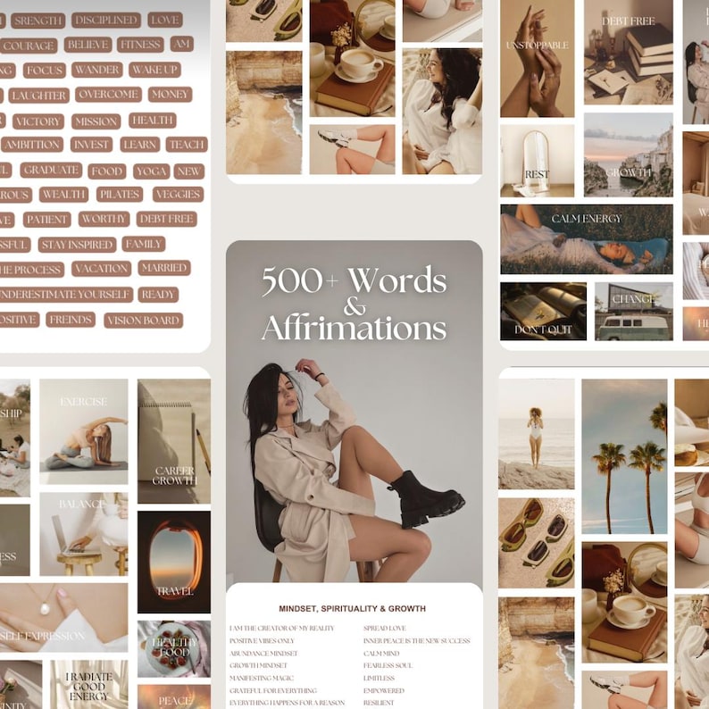 2026 Vision Board | New Year Planning Wall Kit| Printable Mood Board ...