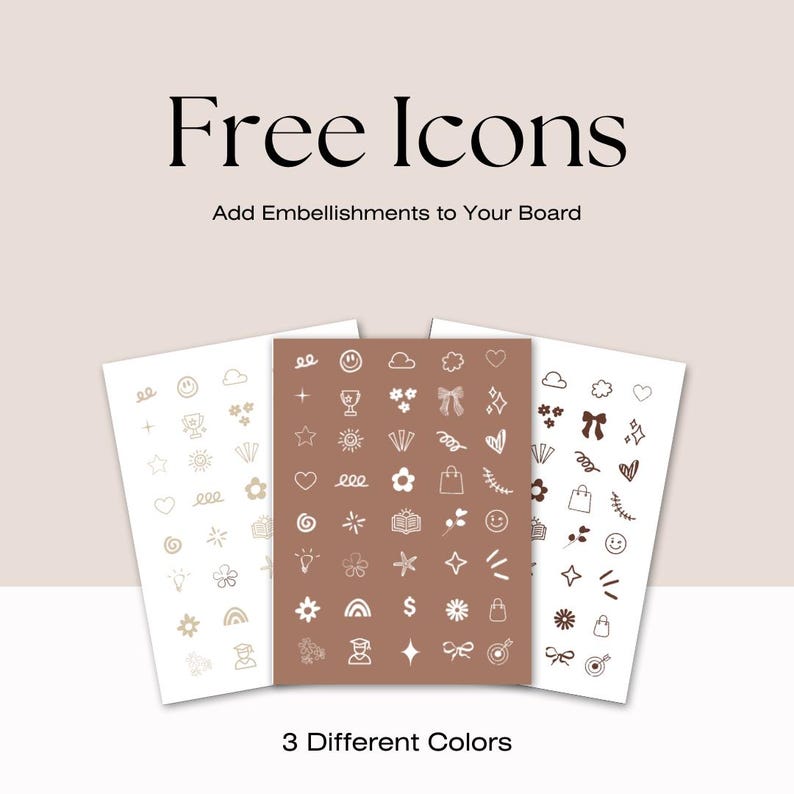 2026 Vision Board | New Year Planning Wall Kit| Printable Mood Board ...