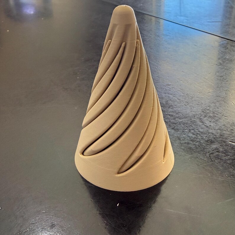 Spiral Fidget Cone | Dual-color 3D Printed Sensory Toy | Stress Relief ...