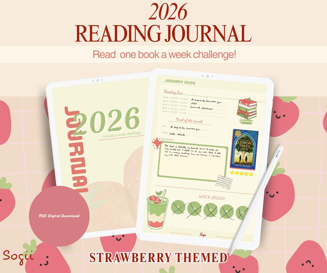 Reading Tracker 2026 | Digital Reading Journal & Book Tracker | One ...