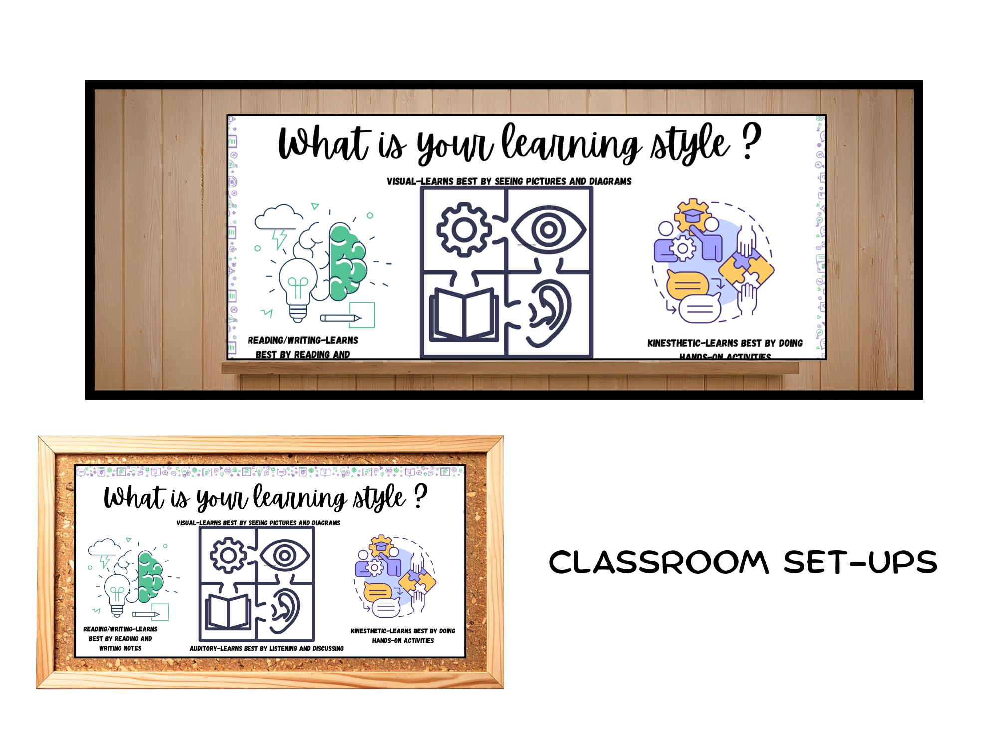 Printable Learning Styles Poster | Visual Auditory Reading Writing ...