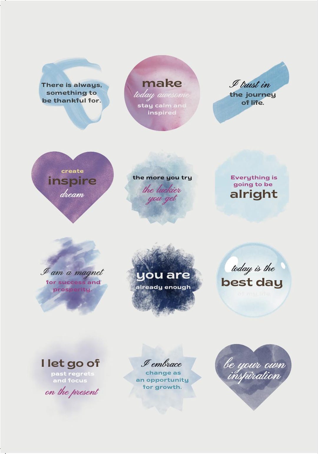 Motivational Digital Stickers | Positive Affirmation Stickers | Self ...