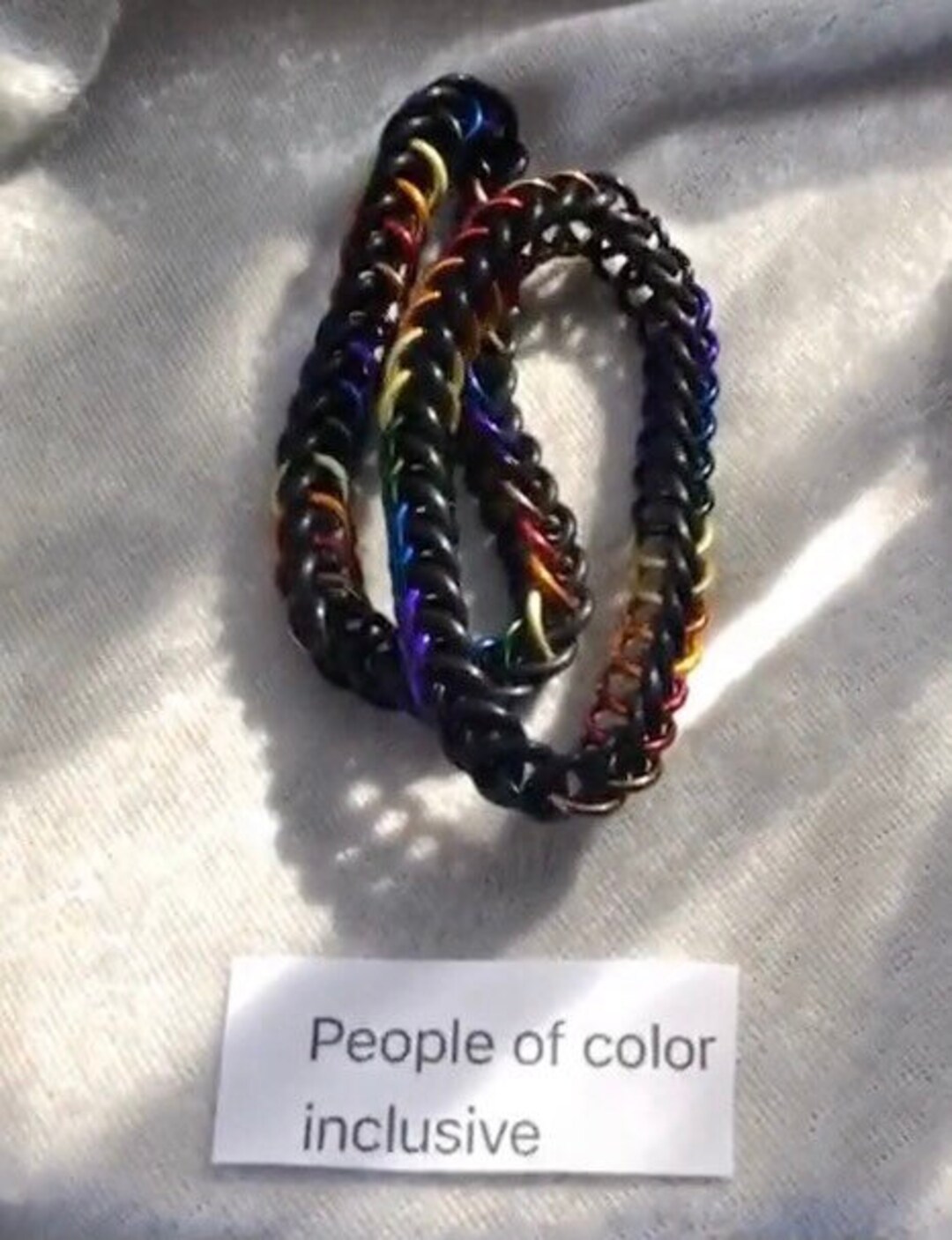 Pride Flag Chainmail Bracelet, Colorful Pride Bangle - Etsy