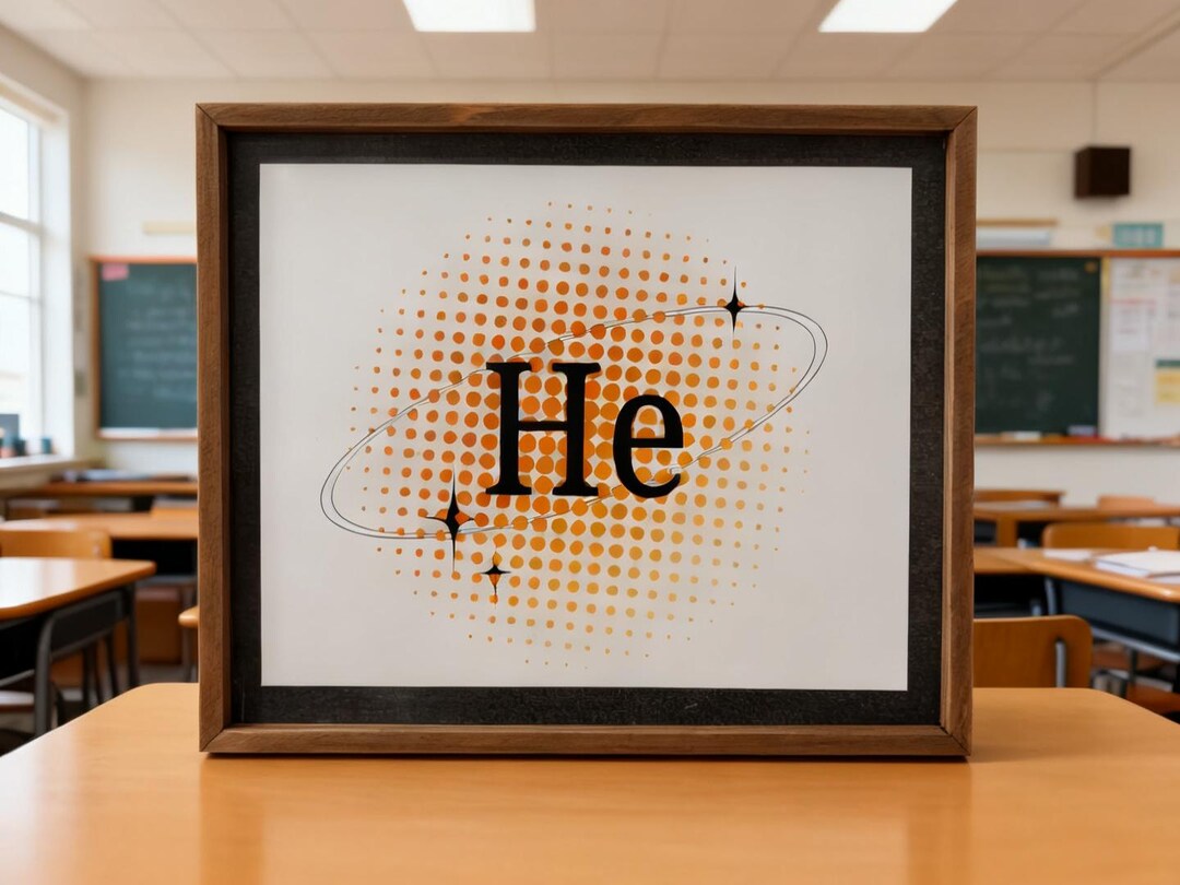 Helium (he) Wall Art – Framed Science Decor | Chemistry Element Artwork ...