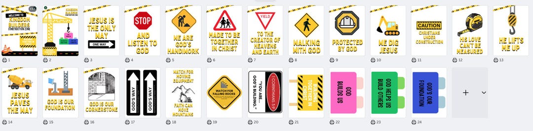 Construction Themed Christian A3 Signs Kingdom Builders - Etsy