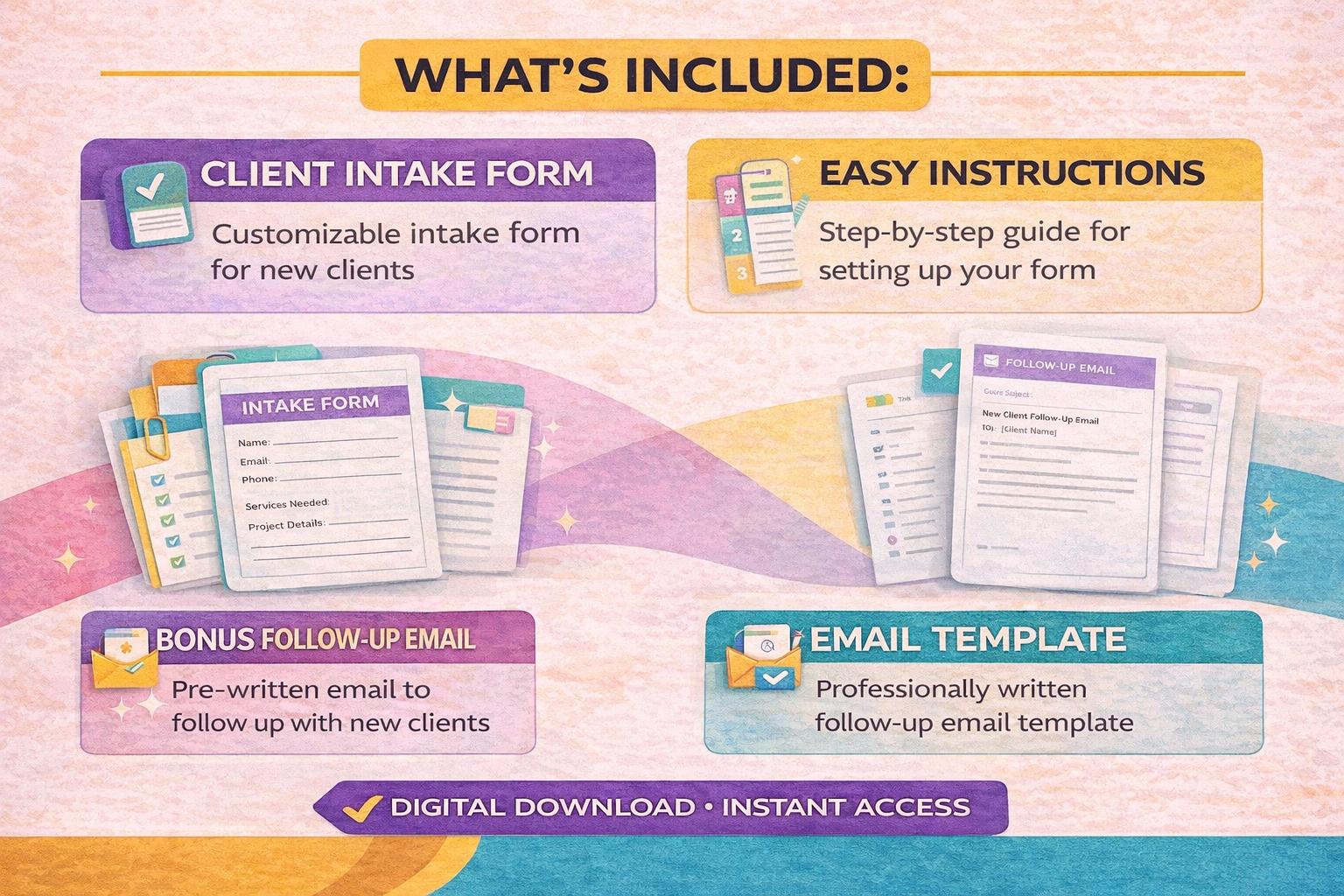 Client Intake Form Template Pack for Small Businesses (digital Download ...