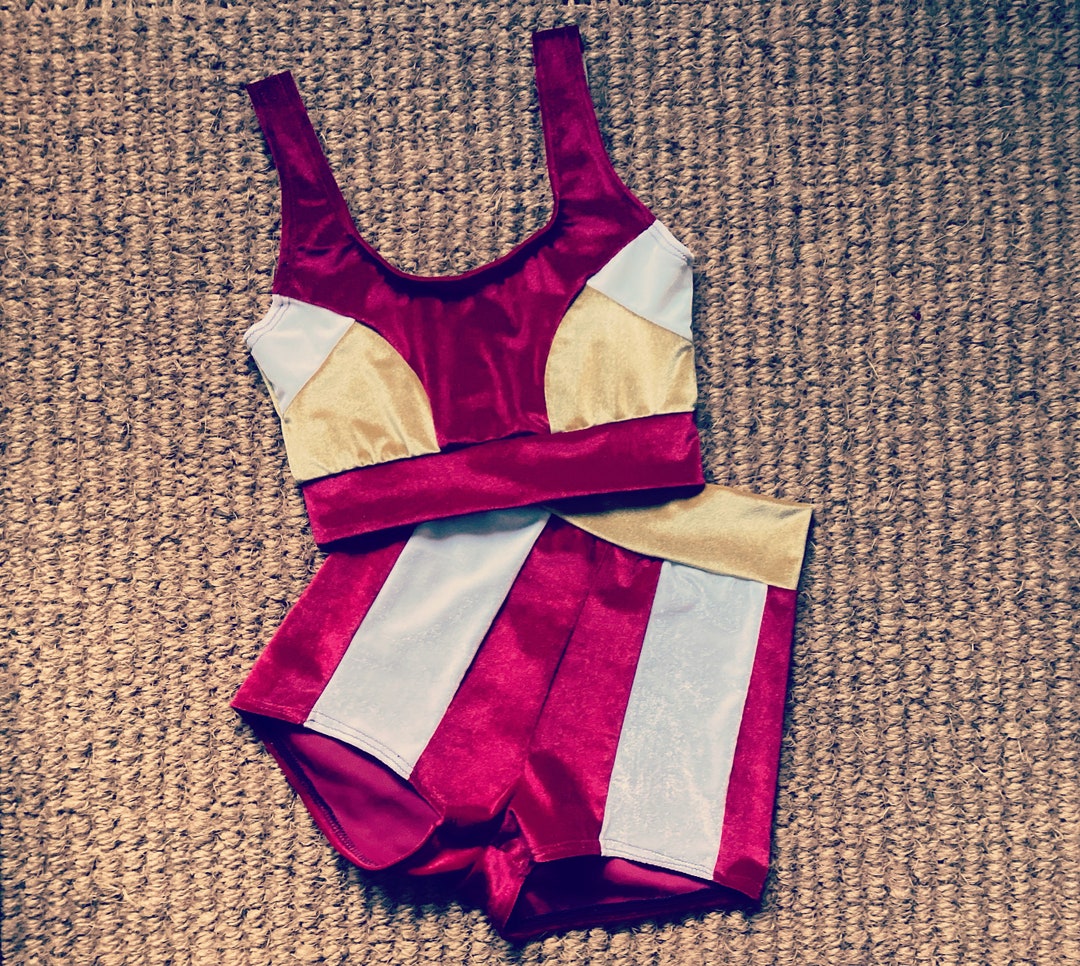 Circus Costume Set Hot Pant Shorts and Bralette Top High Wire - Etsy