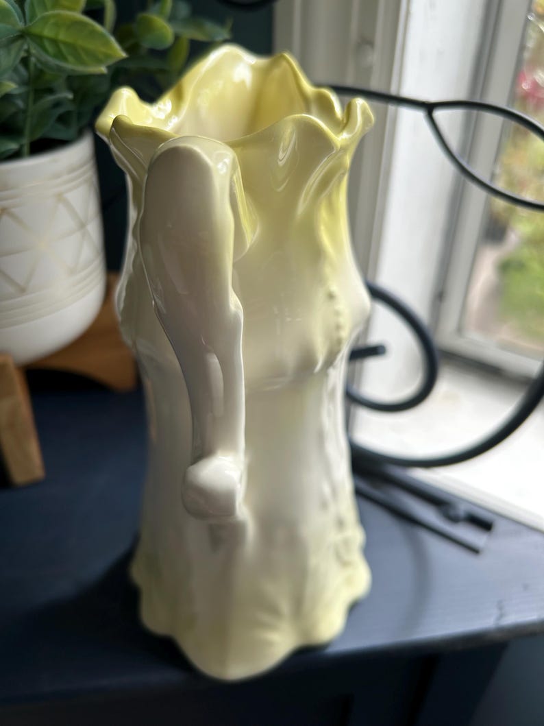 Vintage Ornate Belleek Style Pottery Pitcher - Etsy