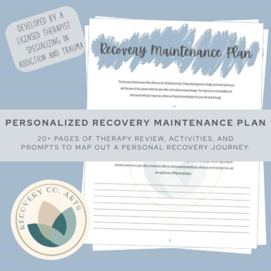 Recovery Maintenance Plan | Printable Therapy Worksheets for Addiction ...
