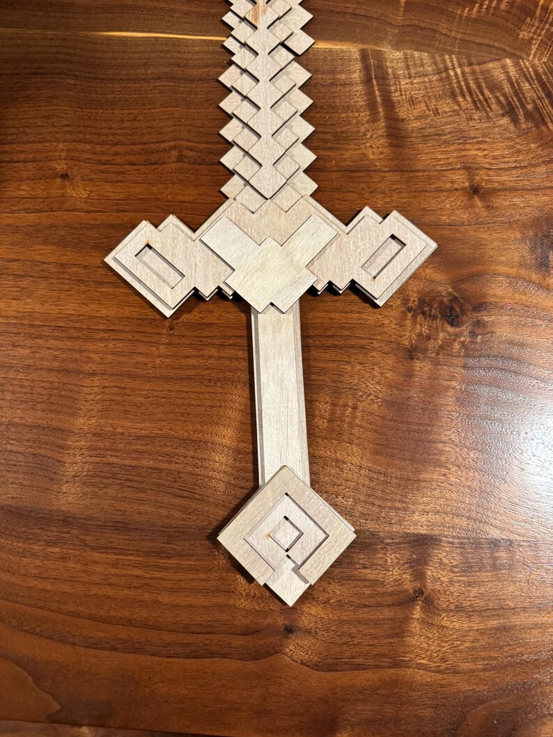 DIY Minecraft Pixel Sword Kit | Laser Cut Wooden Sword | Gamer Craft ...