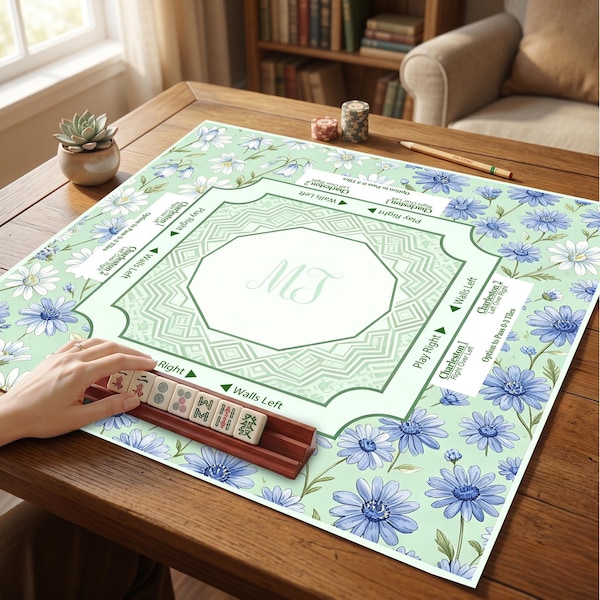 Mahjong Floral Mats - Etsy
