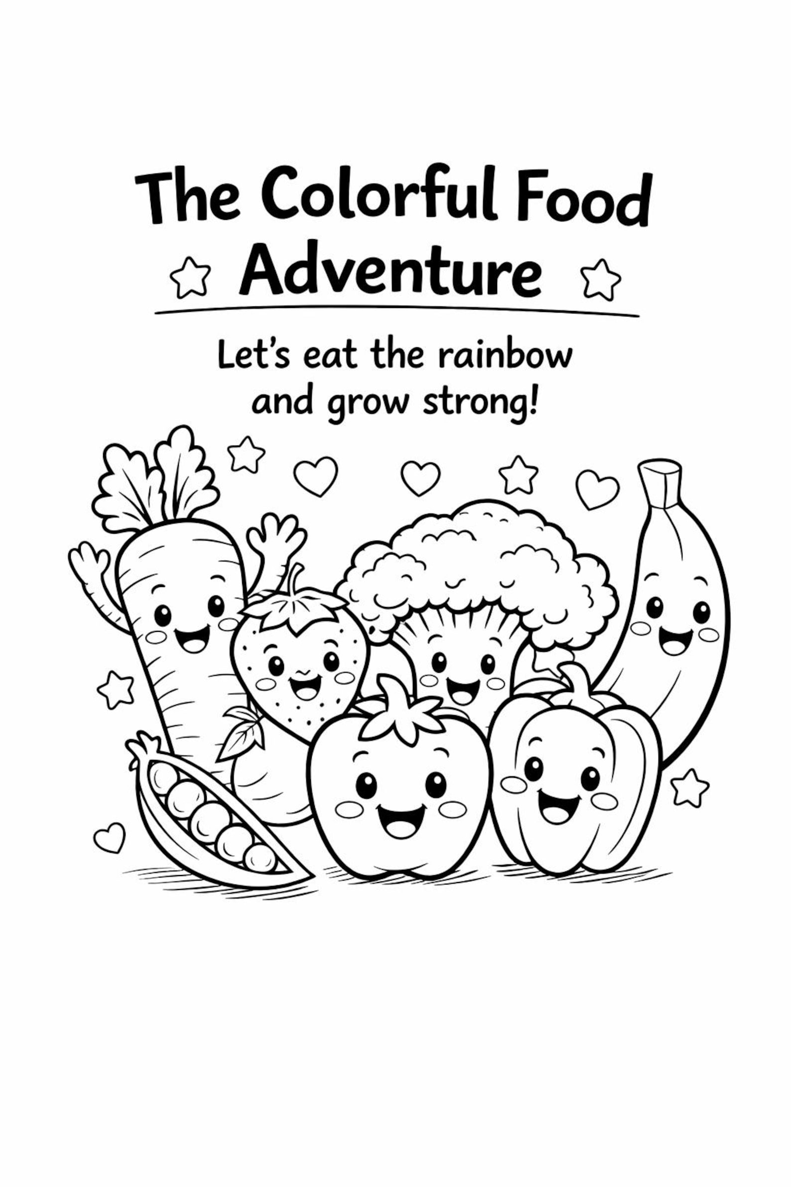 Healthy Foods Coloring Book Nutrition Education Printable (PDF) - Etsy