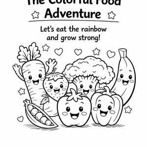Healthy Foods Coloring Book Nutrition Education Printable (PDF) - Etsy