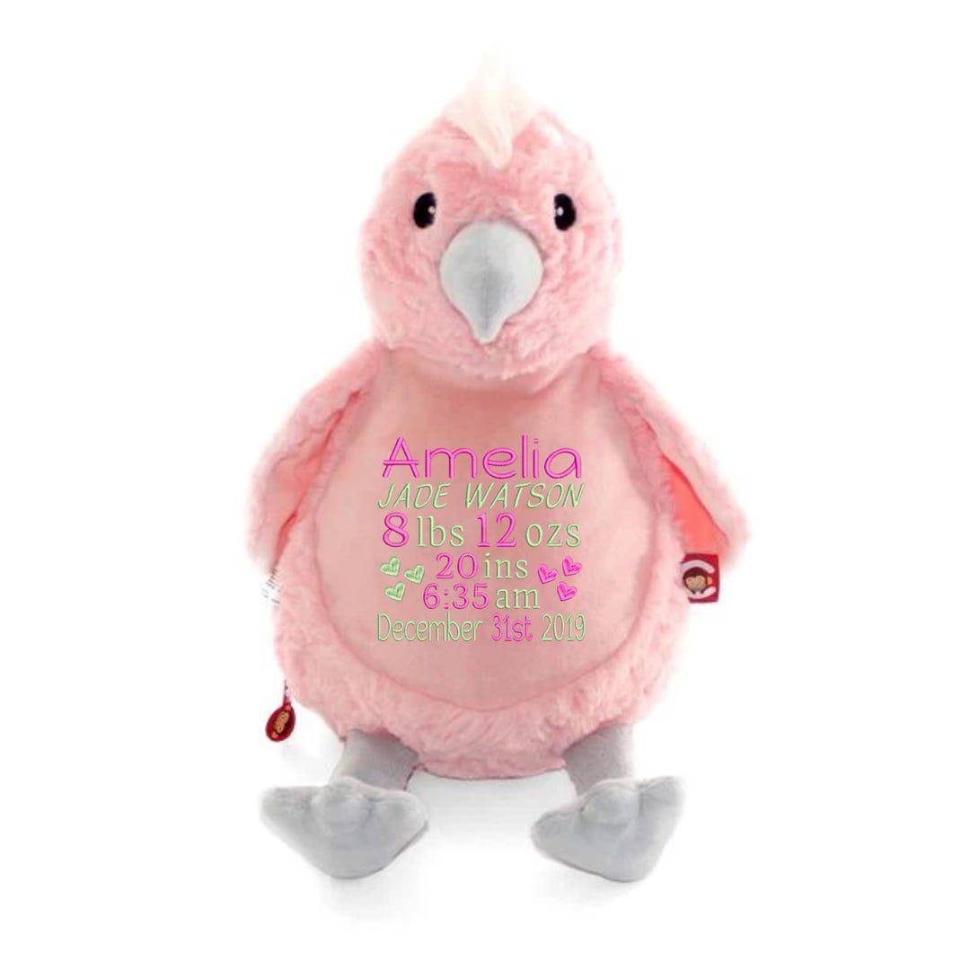 Cockatoo Stuffed Animal, Personalized Stuffed Animal, Personalized Baby ...