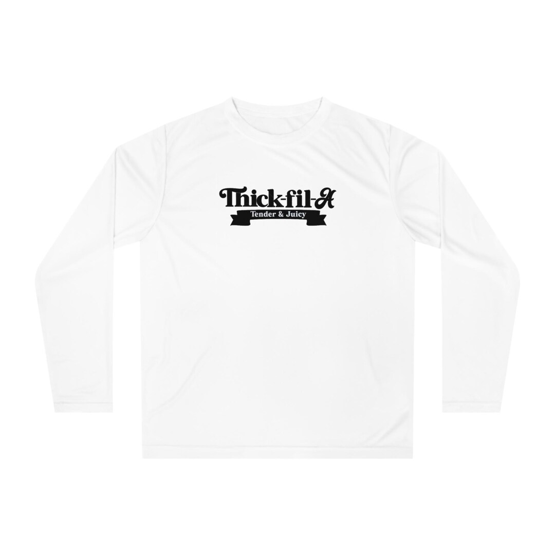 Thick-fil-a Tender & Juicy Long Sleeve Shirt | Southern Food Logo - Etsy