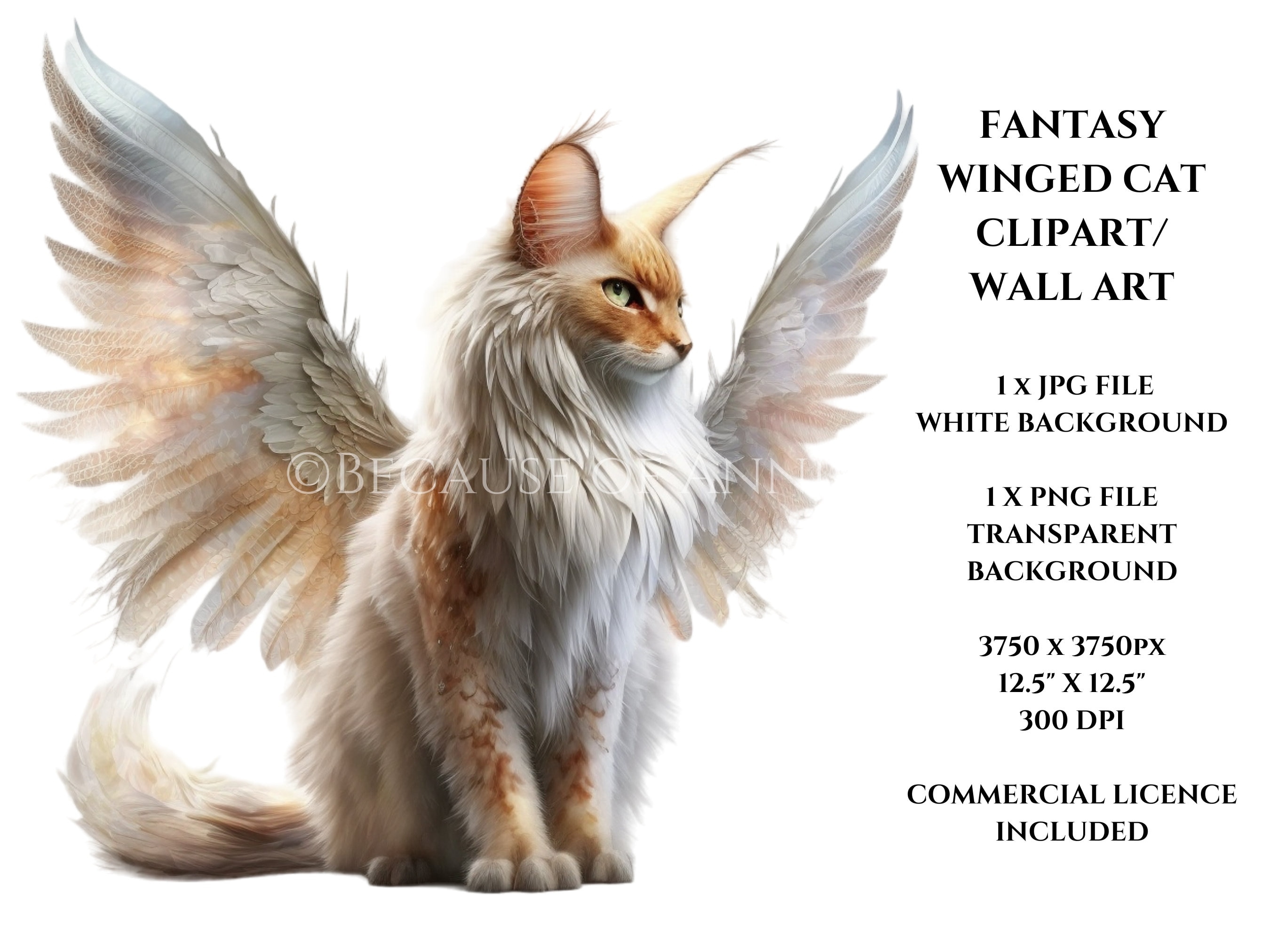 Cat With Wings Art