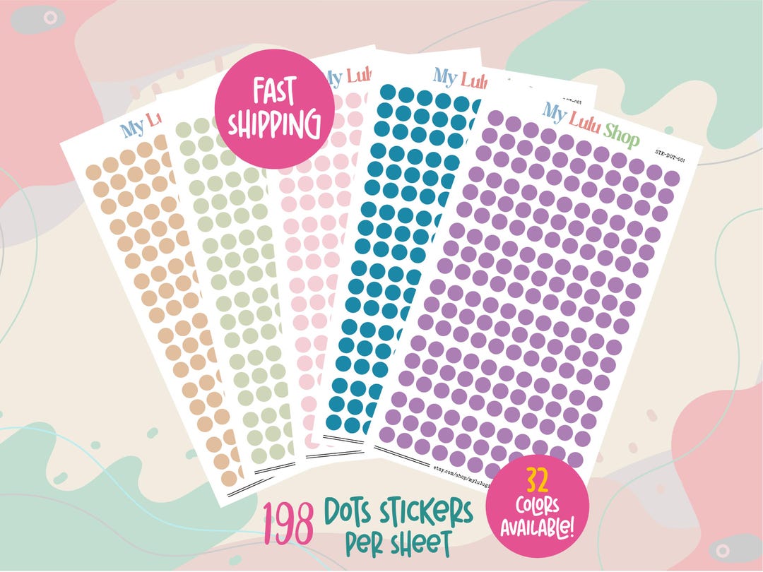 MINI DOT Planner Stickers, Nano Dots Sticker, Planning Dots Sticker ...