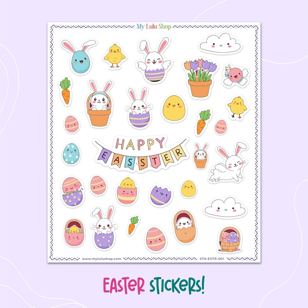 Easter Planner Stickers for Kids, Spring Stickers for Bullet Journal ...